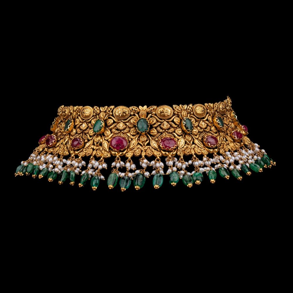 Jaipur gems gold choker store
