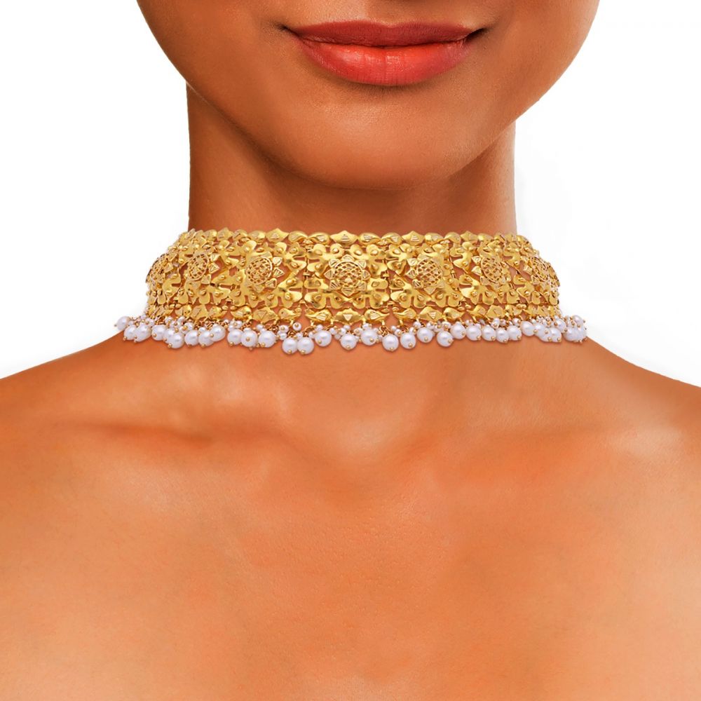 Classic Gold Choker Online Womens Traditional Necklace Piece